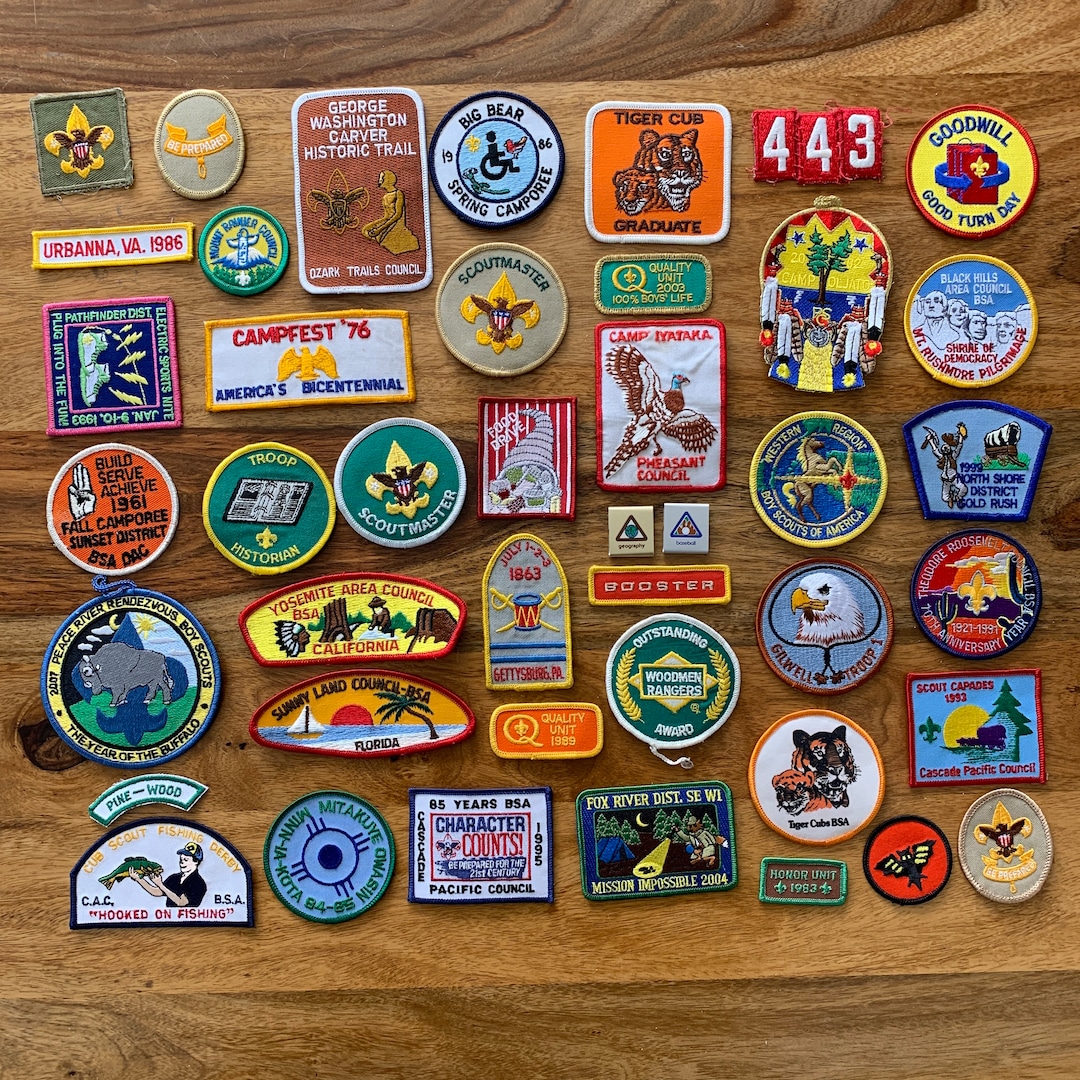 A Batch/lot of 40 Vintage Boy Scout Patches - Etsy