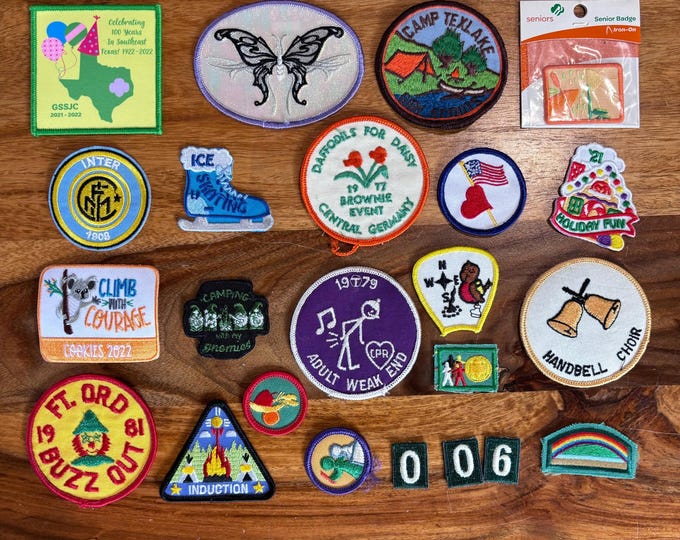 A Batch/lot of 20 Vintage Girls Scout Patches - Etsy