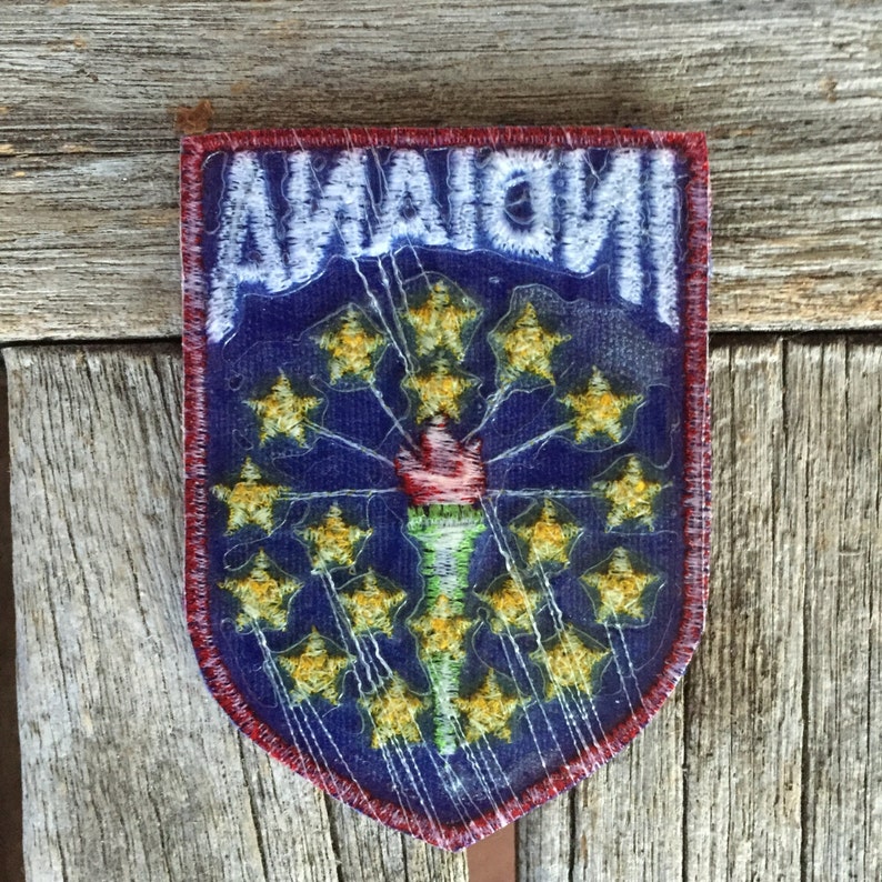 Indiana Vintage Travel Patch by Voyager - Etsy