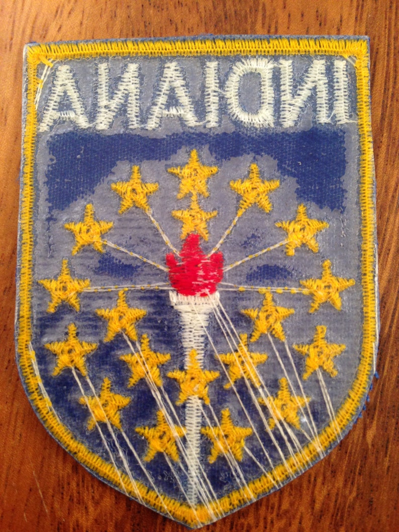Indiana Vintage Travel Patch by Voyager - Etsy