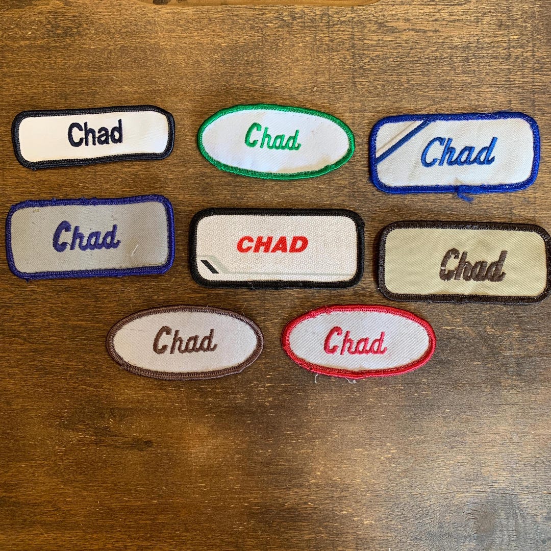 Chad. A Batch of 8 Used Work Shirt Patches That Say chad - Etsy