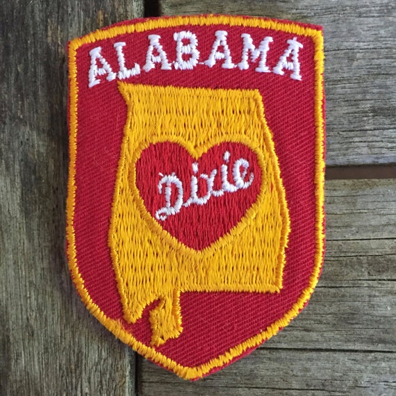 Alabama Heart of Dixie Vintage Souvenir Travel Patch by | Etsy