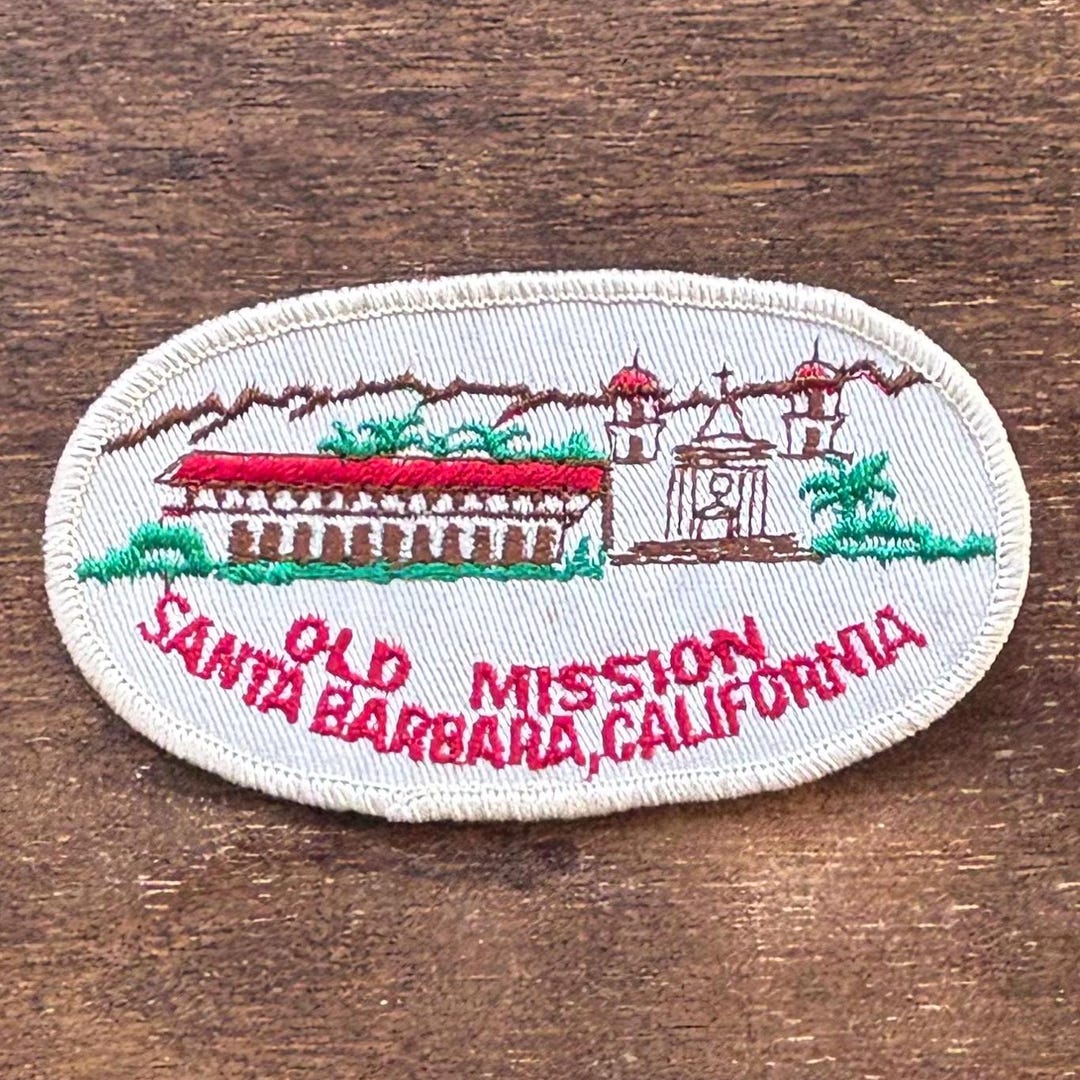 Old Mission Santa Barbara, California Vintage Souvenir Travel Patch - Etsy