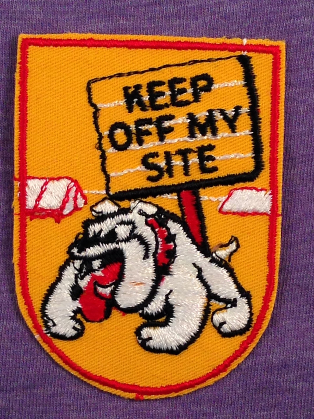 Keep off My Site Vintage Camping Souvenir Patch by Voyager - Etsy