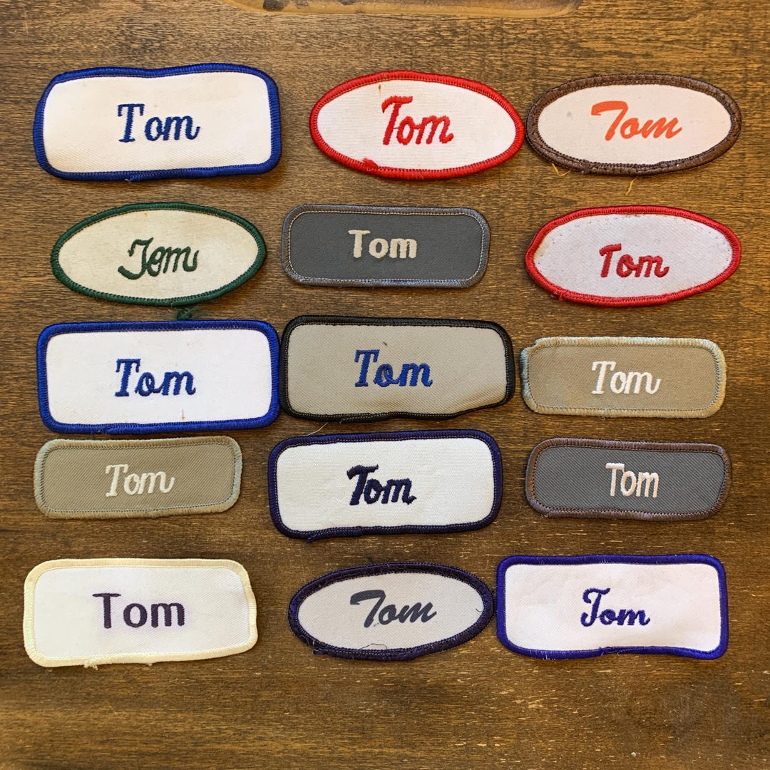 Tom. A Batch of 15 Used Work Shirt Patches That Say "tom" - Etsy