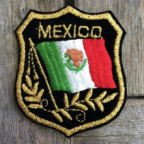 Large Mexico Flag Round Embroidered Iron on Patch XL-AD1 - Etsy