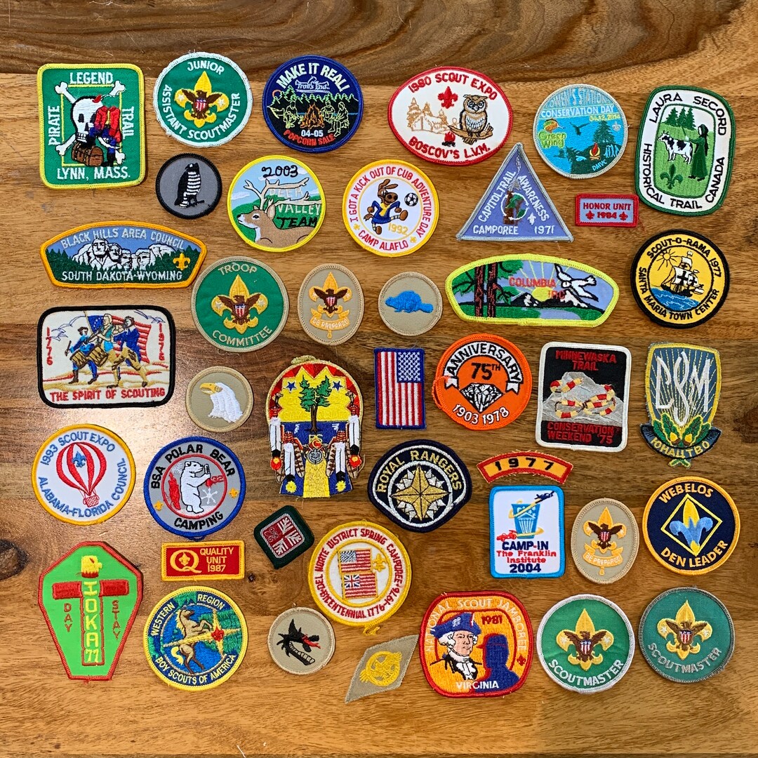 A Batch/lot of 40 Vintage Boy Scout Patches - Etsy