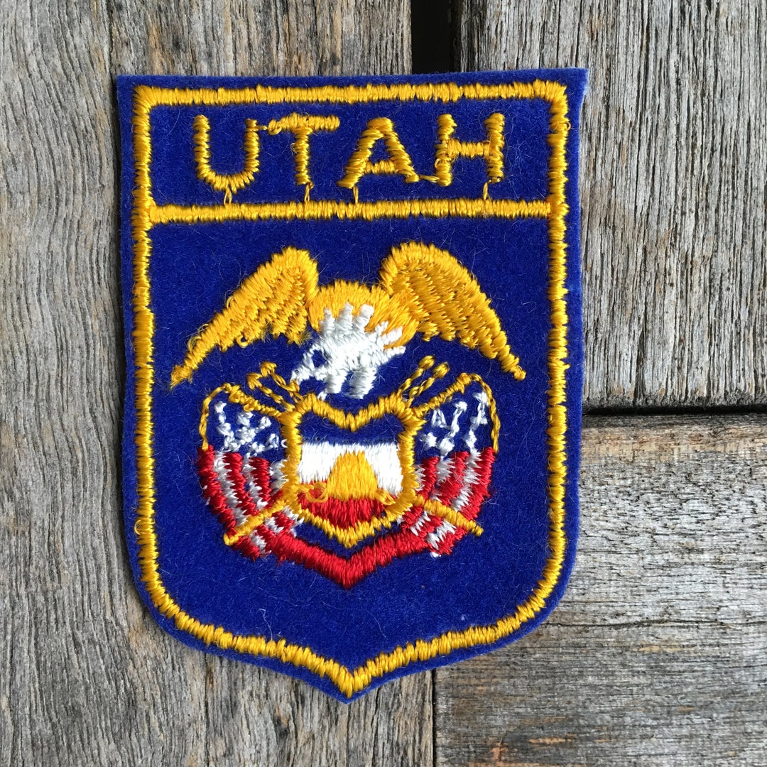 Utah Flag Vintage Felt Travel Patch - Etsy