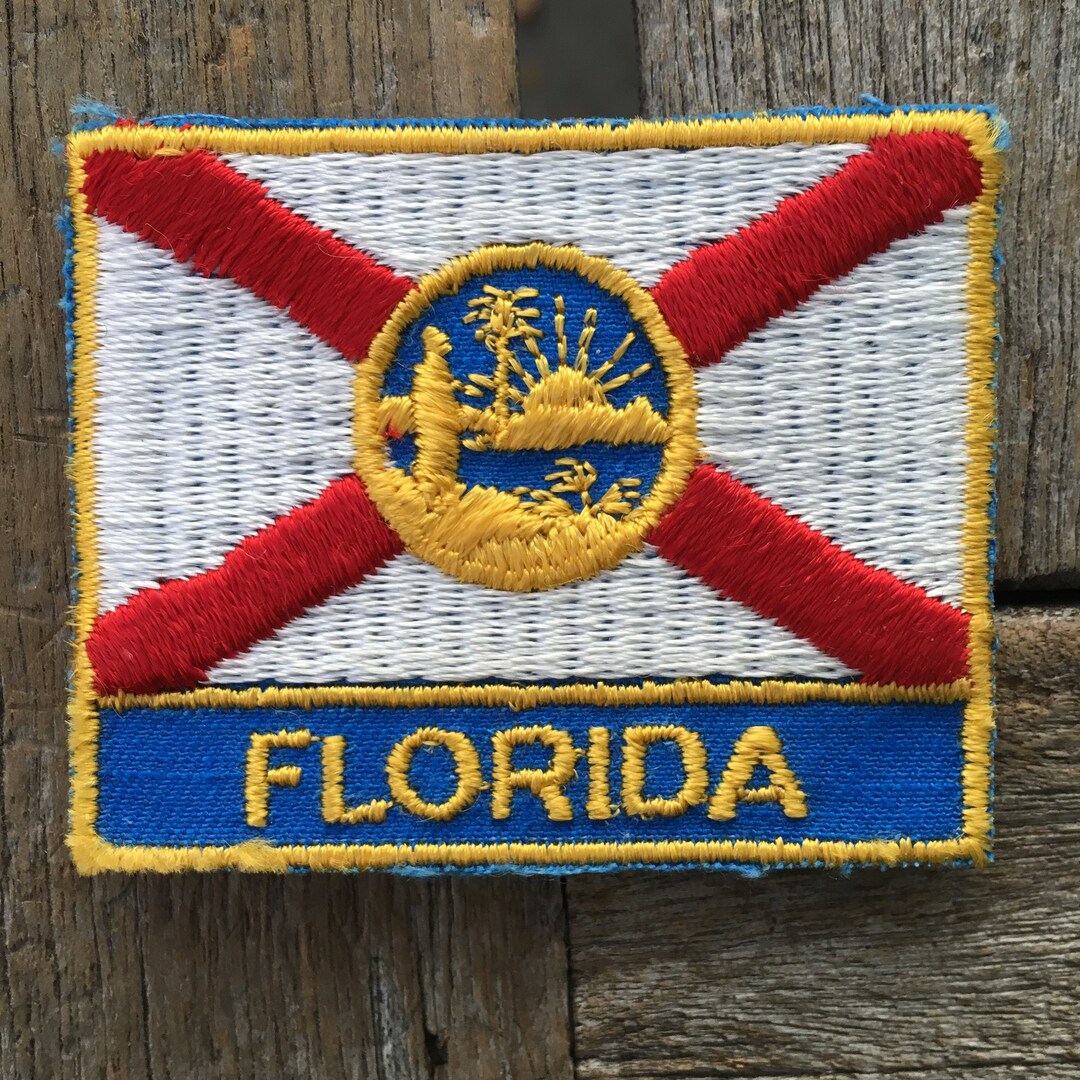 Florida Flag Vintage Souvenir Travel Patch by Voyager - Etsy