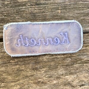 Kenneth. A Blue Work Shirt Name Patch That Says "kenneth" in White ...