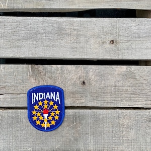 Indiana Flag Vintage Travel Patch - Etsy