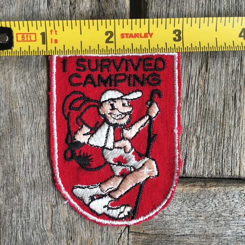 I Survived Camping Vintage Camping Souvenir Patch by Voyager | Etsy
