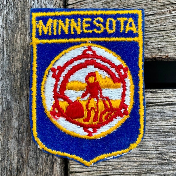 Minnesota Flag Vintage Felt Travel Patch | Etsy
