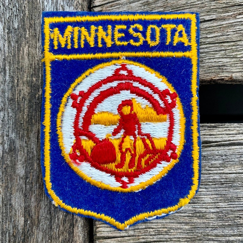 Minnesota Flag Vintage Felt Travel Patch | Etsy