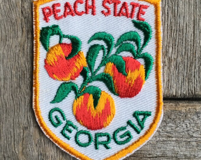 Peach State Georgia Vintage Travel Patch by Voyager - Etsy