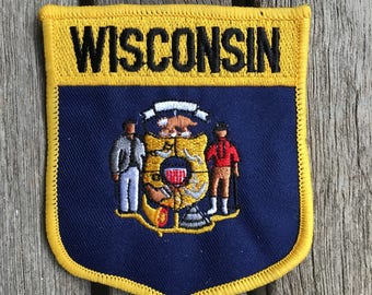 Vintage Wisconsin State Patch - Etsy