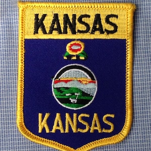 Kansas Flag Vintage Travel Patch - Etsy