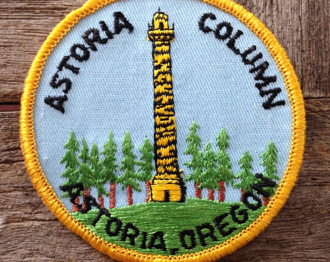 Astoria Column, Astoria Oregon Vintage Souvenir Travel Patch - Etsy