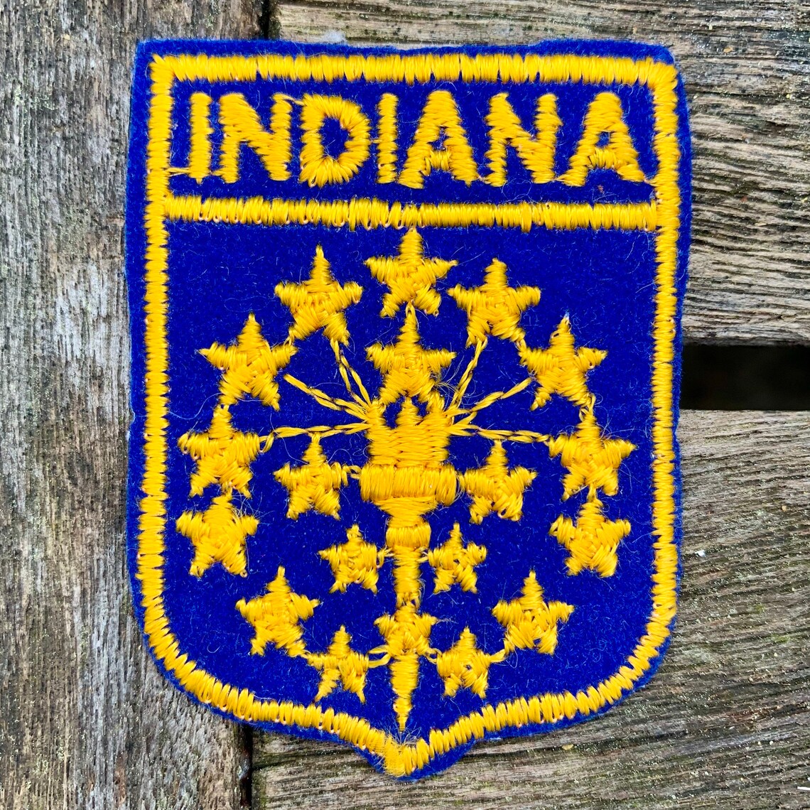 Indiana Small Felt State Flag Vintage Travel Patch - Etsy