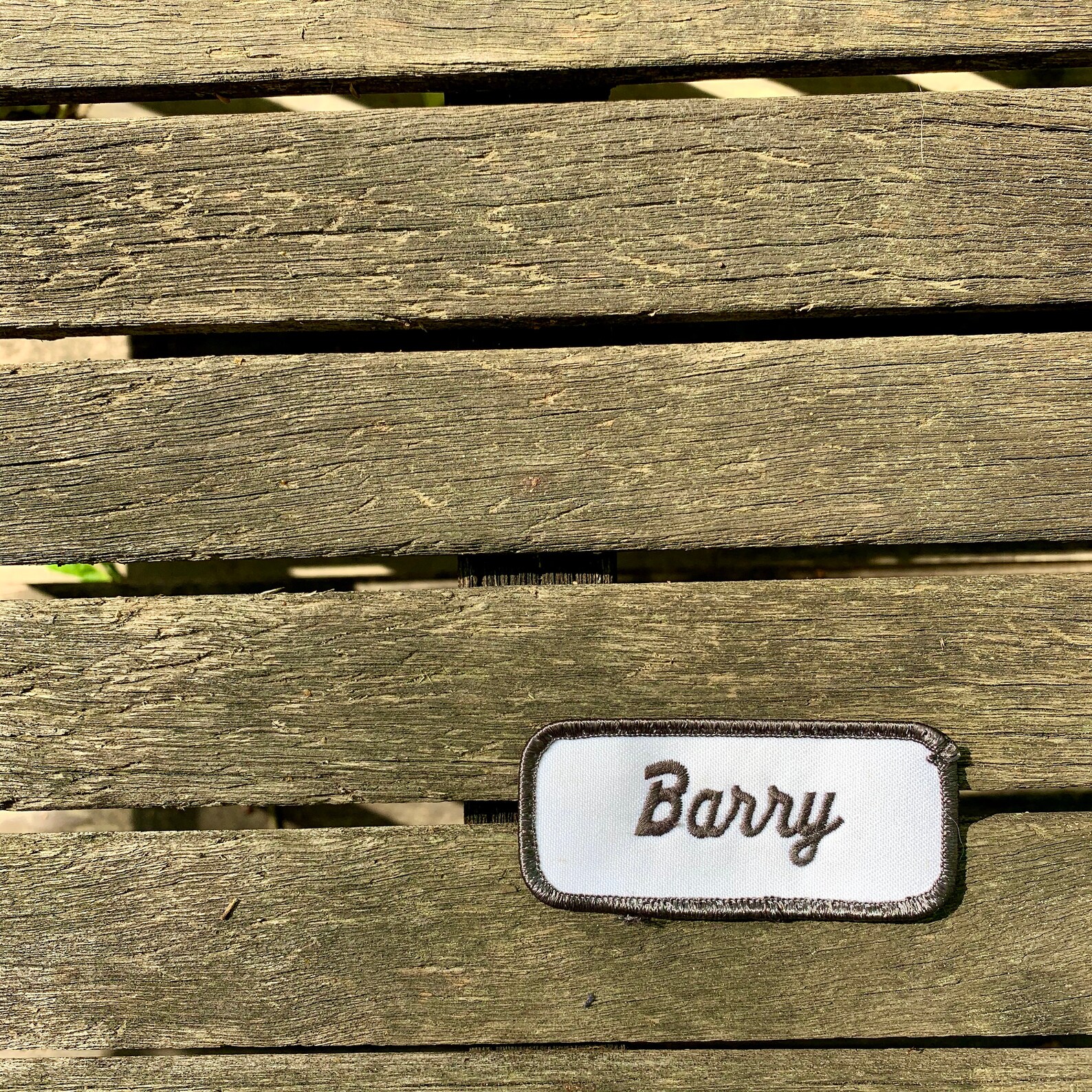 Barry. A White Work Shirt Name Patch That Says | Etsy