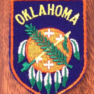 Oklahoma Vintage Travel Patch by Voyager - Etsy