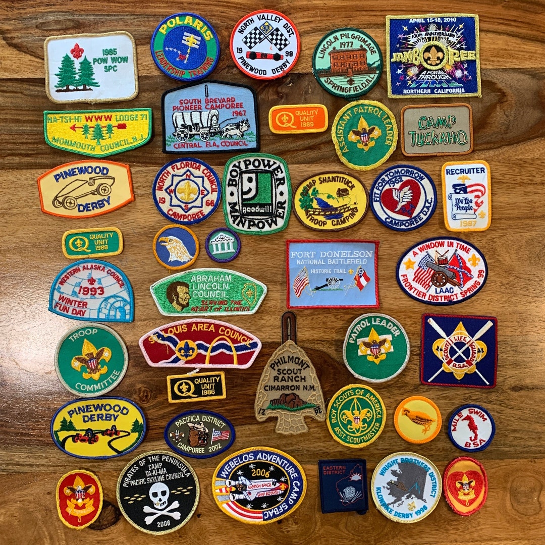 A Batch/lot of 40 Vintage Boy Scout Patches - Etsy