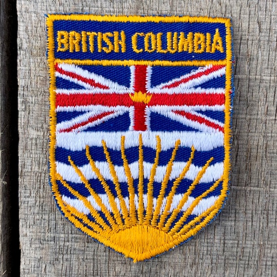 British Columbia Canada Flag Vintage Souvenir Travel Patch | Etsy