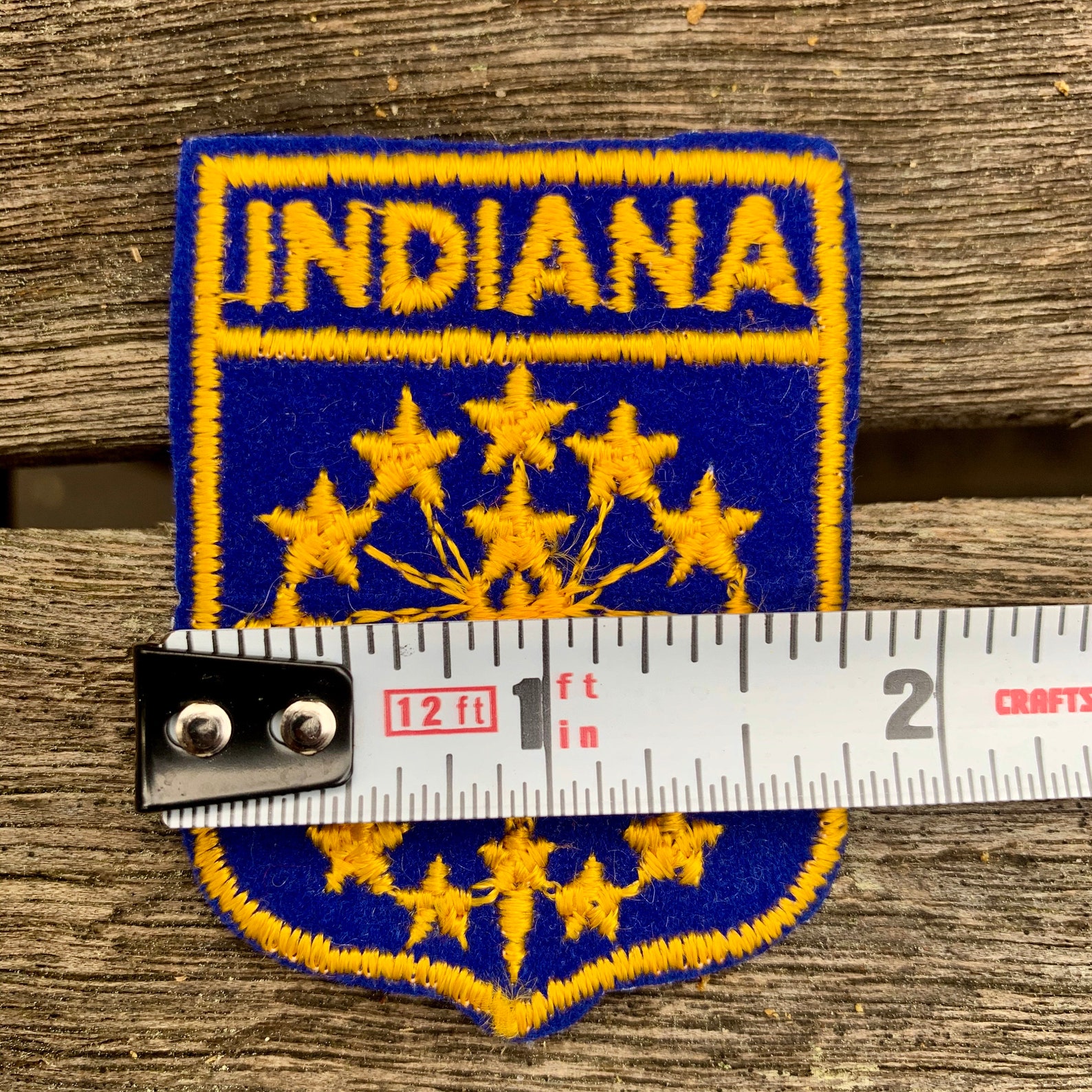 Indiana Small Felt State Flag Vintage Travel Patch - Etsy