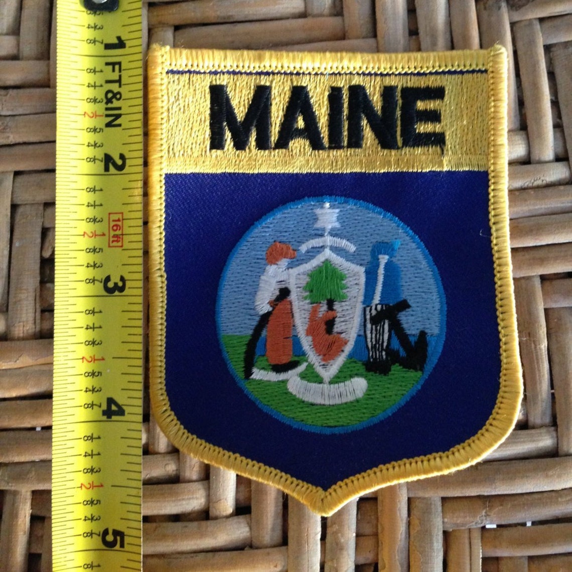 Maine Flag Vintage Travel Patch | Etsy