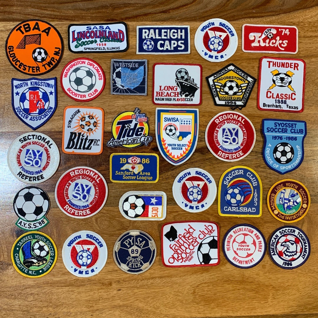A Batch/lot of 30 Vintage Soccer Patches - Etsy