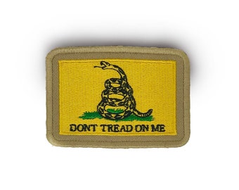 Don't Tread on Me Gadsden Flag Round Leather Morale Patch - Etsy