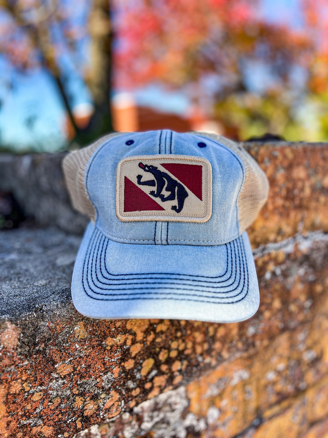 New Bern Flag Patch Trucker Hat Americana Blue - Etsy