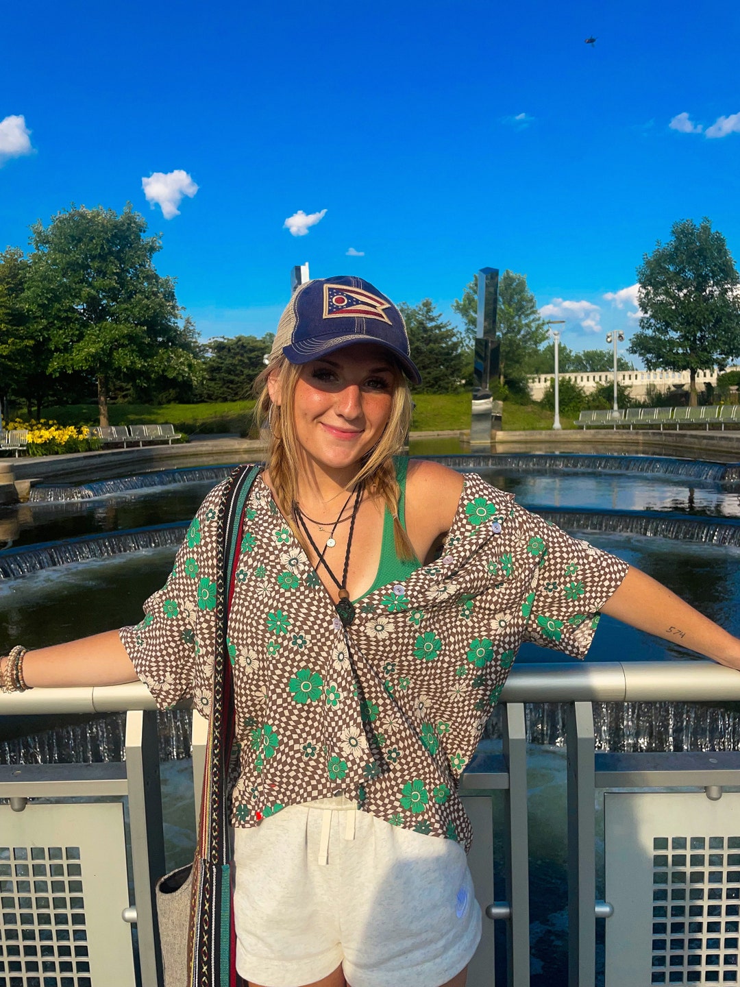 Ohio Flag Patch Trucker Hat, Navy - Etsy