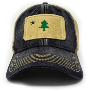 1901 Maine Pine Tree Flag Trucker Hat - Etsy