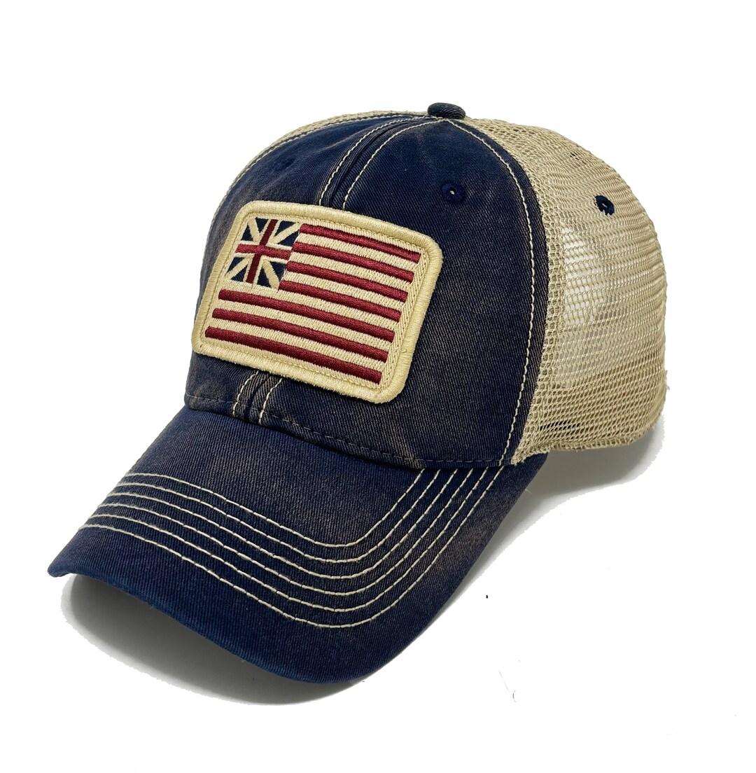 The Grand Union Flag Patch Trucker Hat, Navy - Etsy