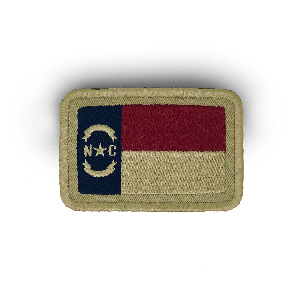 North Carolina Embroidered Flag Patch - Etsy