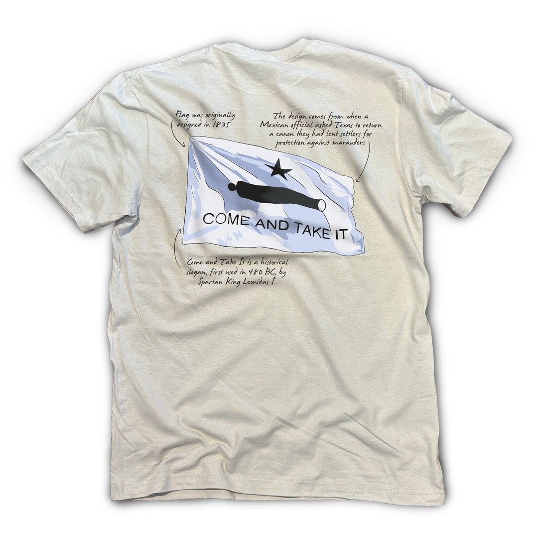 Come and Take It Flag Fact Shirt, S/S, Ice Grey - Etsy