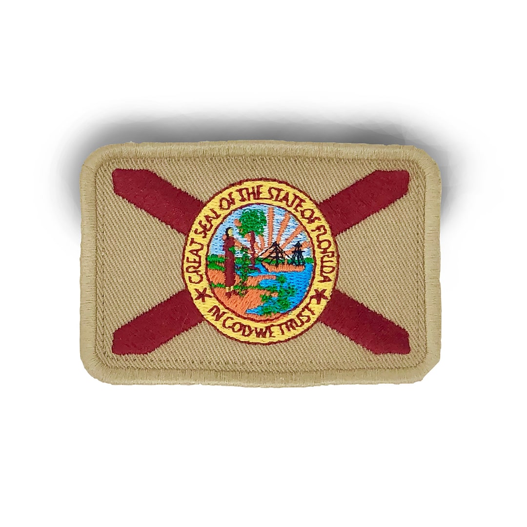 Florida Embroidered Flag Patch - Etsy