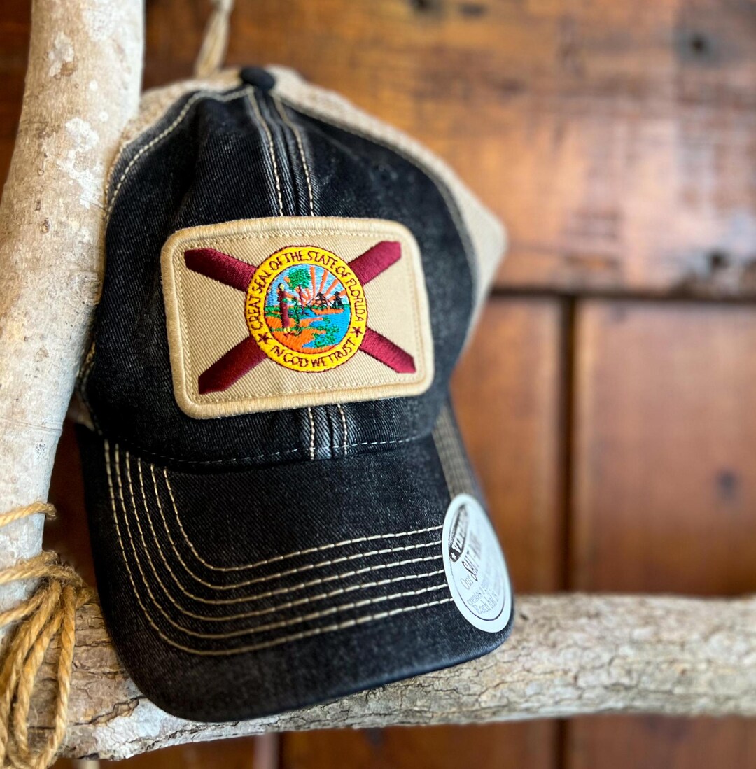 Florida Flag Patch Trucker Hat - Etsy