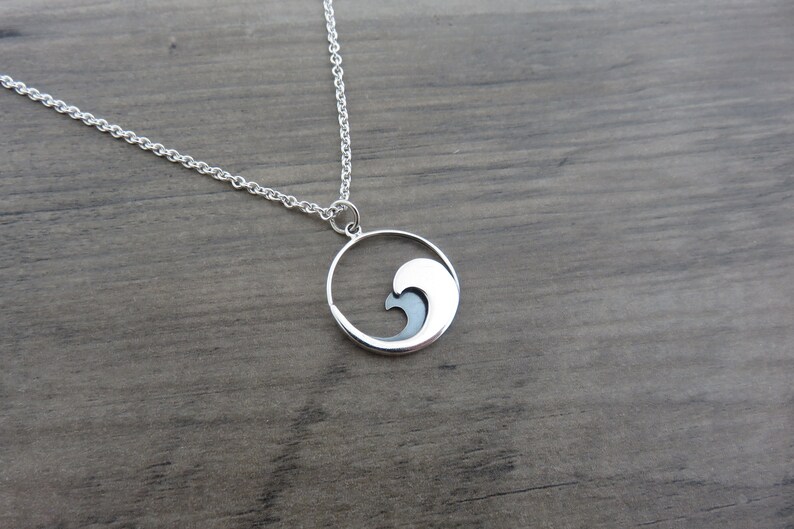 Retirement Gifts for Women, Beach Lover Gift, Wave Necklace, Surfer ...
