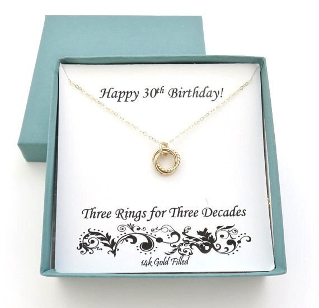 30th Birthday for Her, Gold Filled Twist Necklace, 30th Birthday, 14k ...