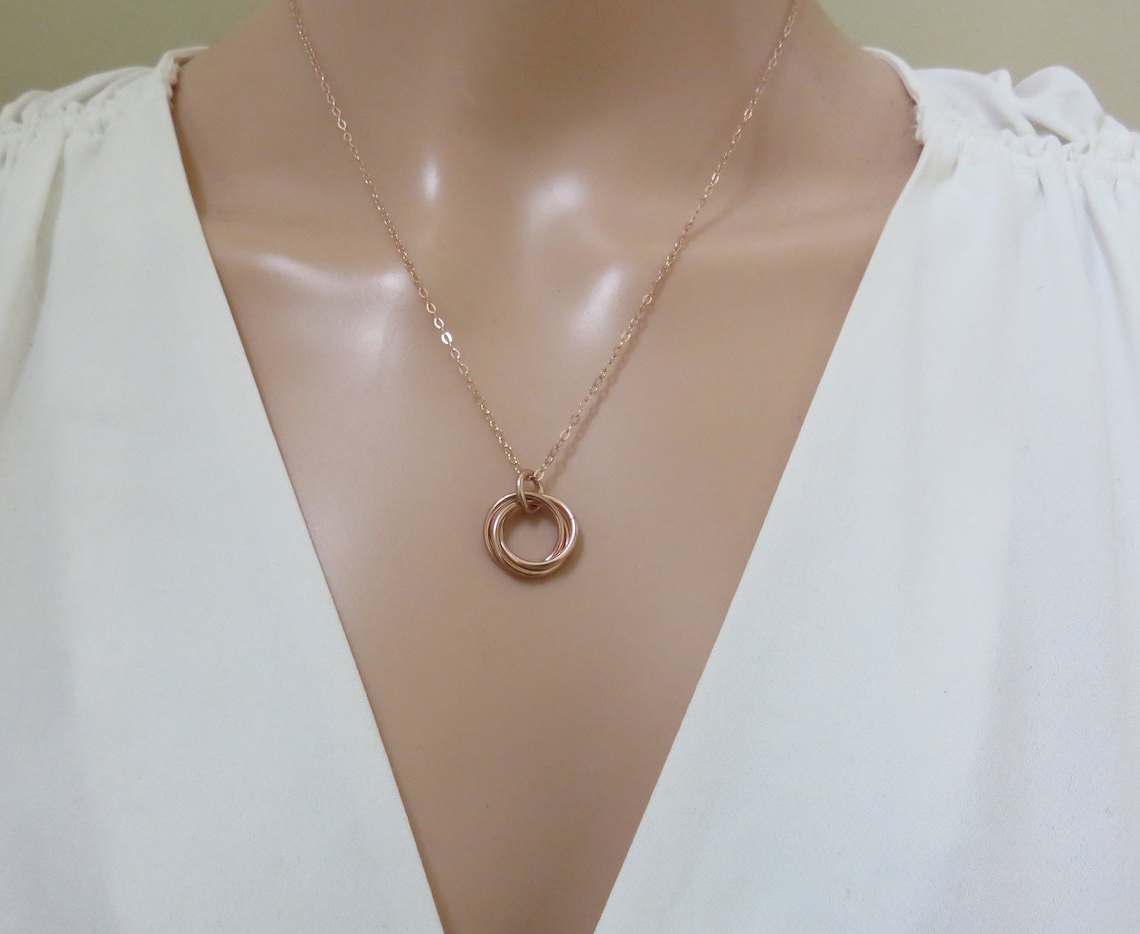 30th Birthday for Her Rose Gold Necklace 30th Birthday Gift - Etsy