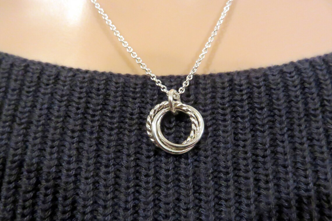 30th Birthday for Her Textured Sterling Silver Necklace 30th - Etsy