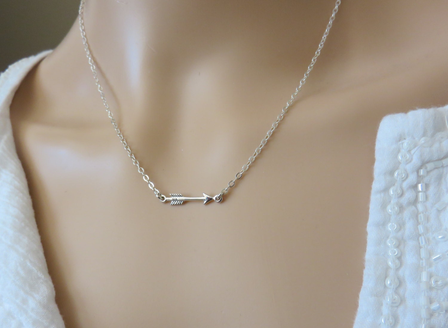 Sterling Silver Arrow Necklace Graduation Gift for Her Arrow - Etsy