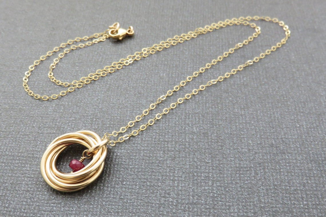 60th Birthday Gift, Gold Necklace, 60th Birthday, Birthstone Necklace ...