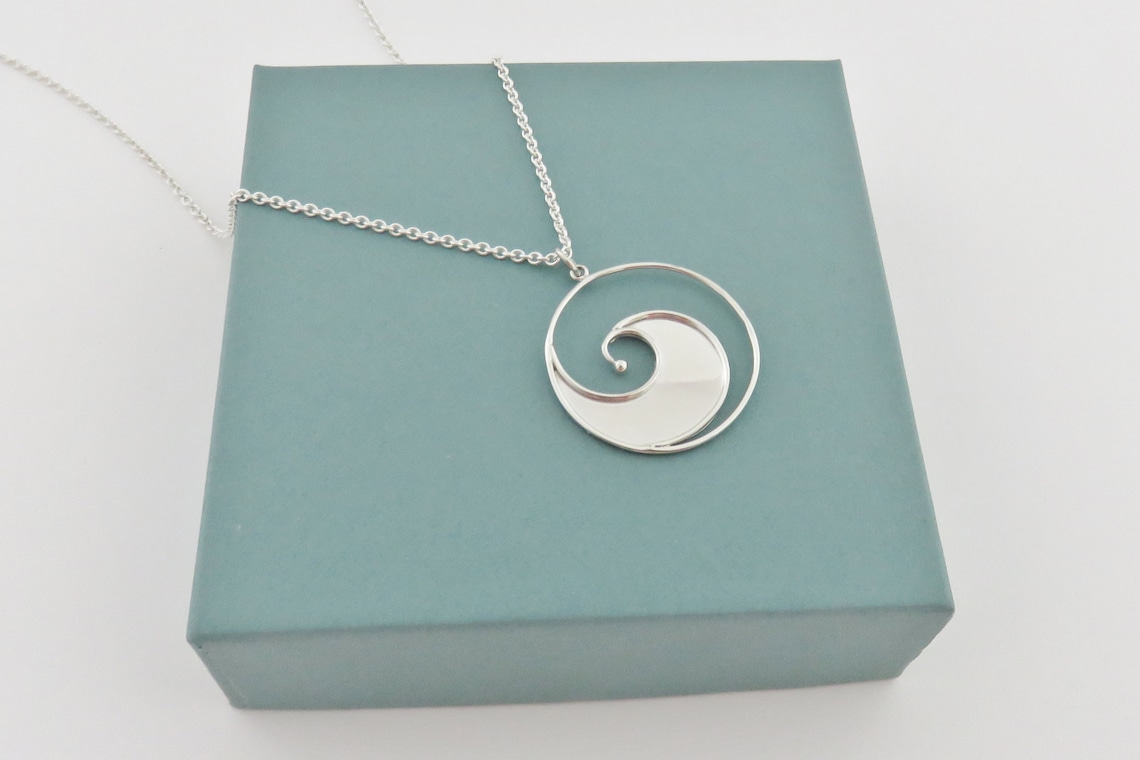 Wave Necklace, Surfer Necklace, Ocean Jewelry, Beach Necklace, Surf ...