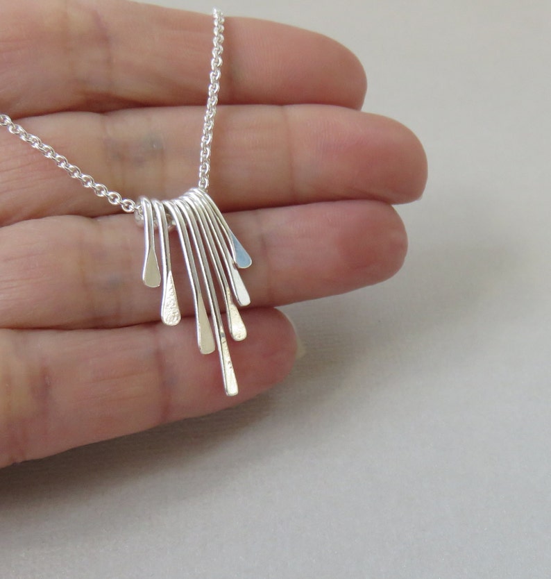 Sterling Silver Necklace, Waterfall Necklace, Karen Hill Tribe ...