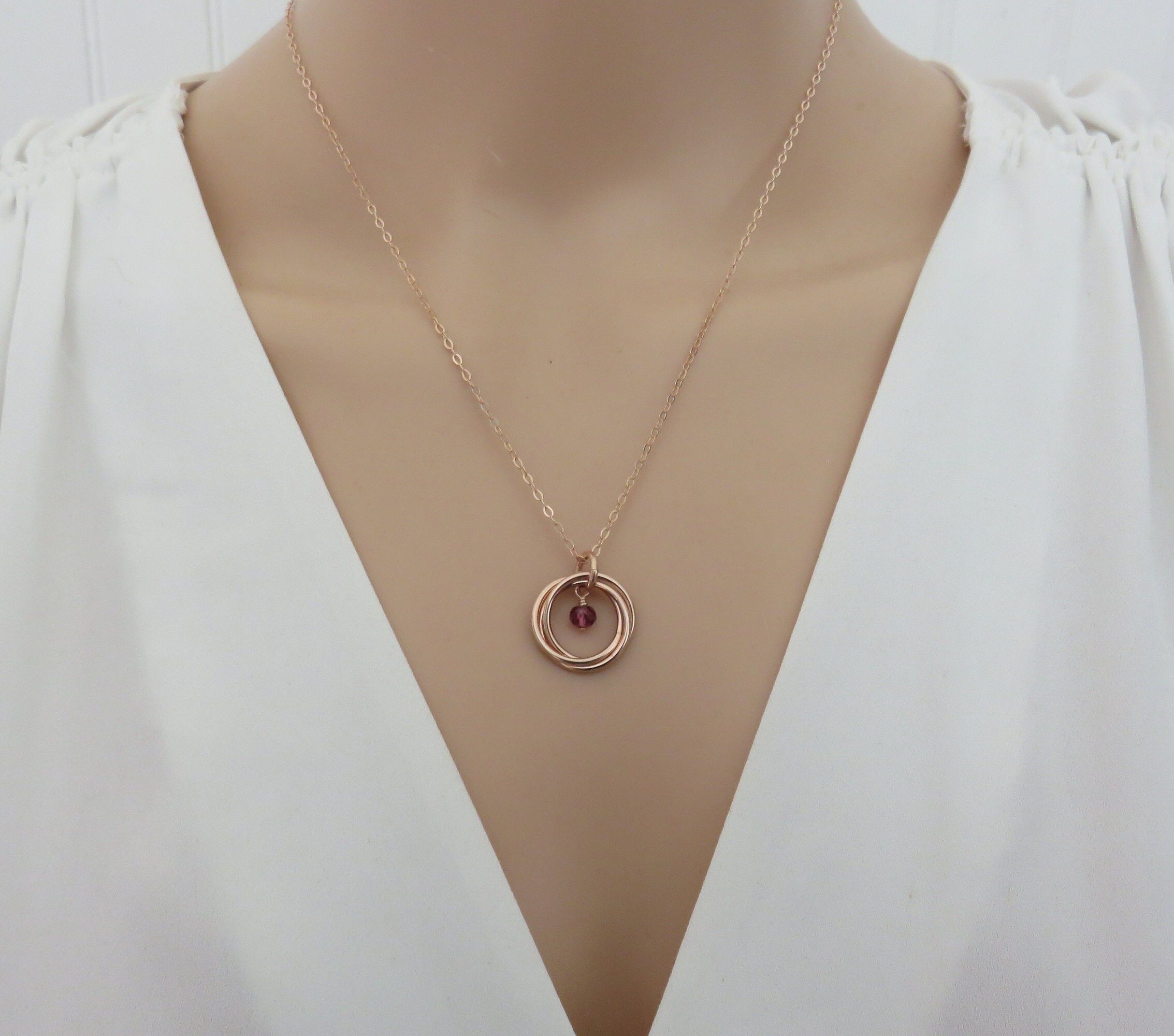 30th Birthday for Her Rose Gold Necklace 30th Birthday Gift | Etsy