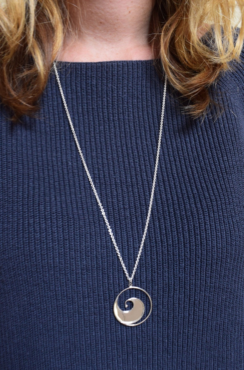 Wave Necklace, Surfer Necklace, Ocean Jewelry, Beach Necklace, Surf ...