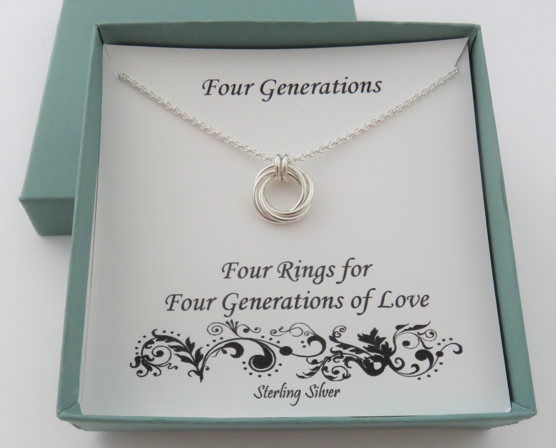 Generation Necklace Four Generations 4 Generations Great | Etsy